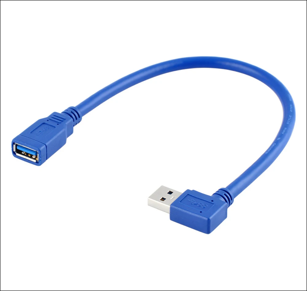 90 Degree Left & Right Angled Standard USB 3.0 angle Male to Female AM ...