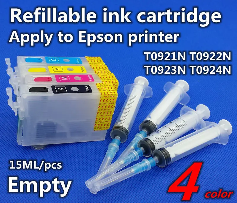 T0921N Refillable ink Cartridge T0921 92N For Stylus C91 CX4300 T26 ...