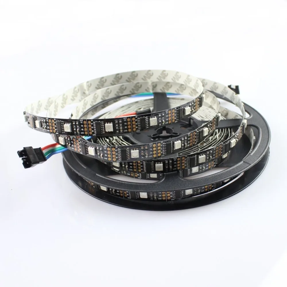 WS2801 LED 스트립 32LED 및 32ic/M SMD5050 RGB LED 스트립 IP22 WS2801 드림 컬러 디지털 RGB LED 테이프 DC 5V 160 ...