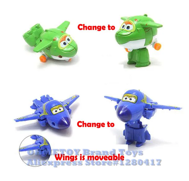 New 8pcs Planes Cake Topper Airplane Toy Model Action Figure Deformed ...