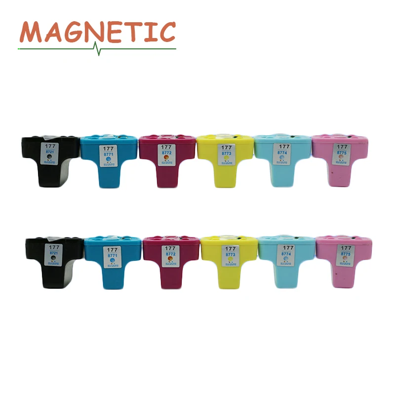 12pcs Magnetic Compatible Ink Cartridges For Hp177 For Hp 177 ...