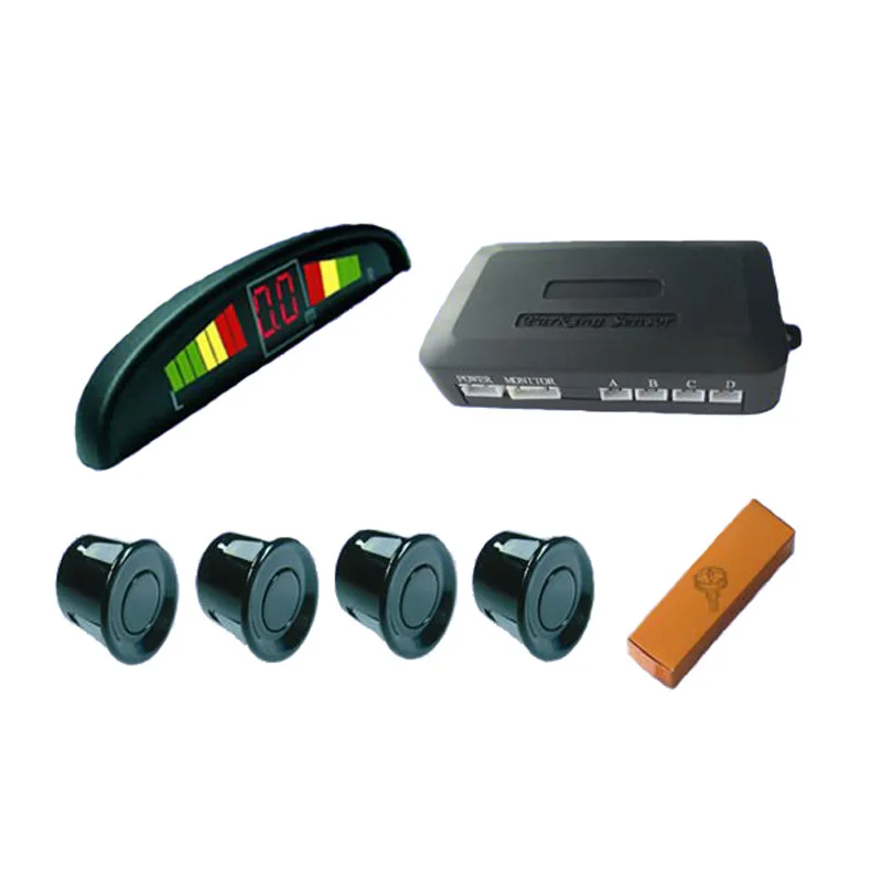 Human voice alarm Car LED Parking Sensor Monitor Auto Reverse Backup ...