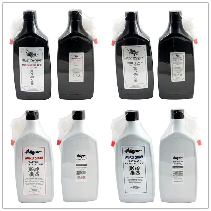 Tattoo Pure Black Ink Colors Permanent Makeup Pigment 360ml/bottle ...