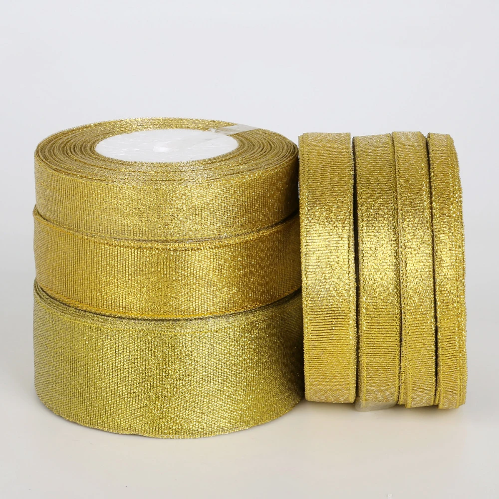 25yards-Width-7mm-38mm-Gold-Color-Silk-Satin-Ribbon-Party-Home-Wedding ...