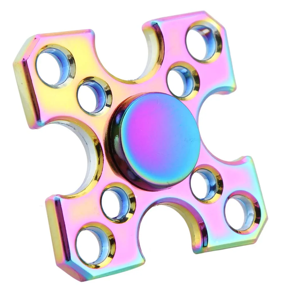 New Rainbow Maze Spinner Fidget Metal Finger Spinner Spinner Hand Four ...
