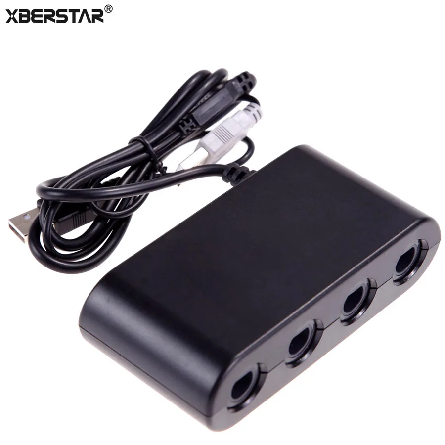 4 Ports GameCube Controller Adapter Converter for NS Nintendo Wii U/PC ...