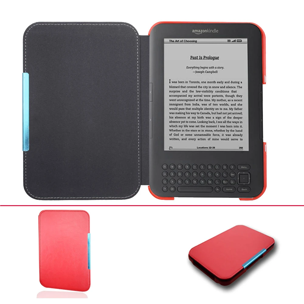 Ultra Slim Leather Cover Case For Capa Amazon Kindle 3 3rd Gen Keyboard ...