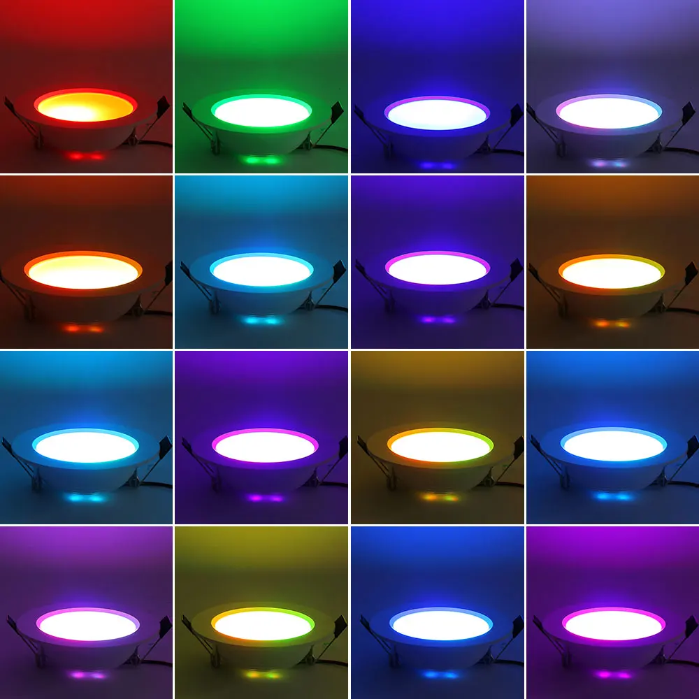 5w 10w Rgb 원격 제어를 가진 Led위원회 빛 원형 모양 Downlight 램프 천장 조명 실내 조명 Led 조명 장식