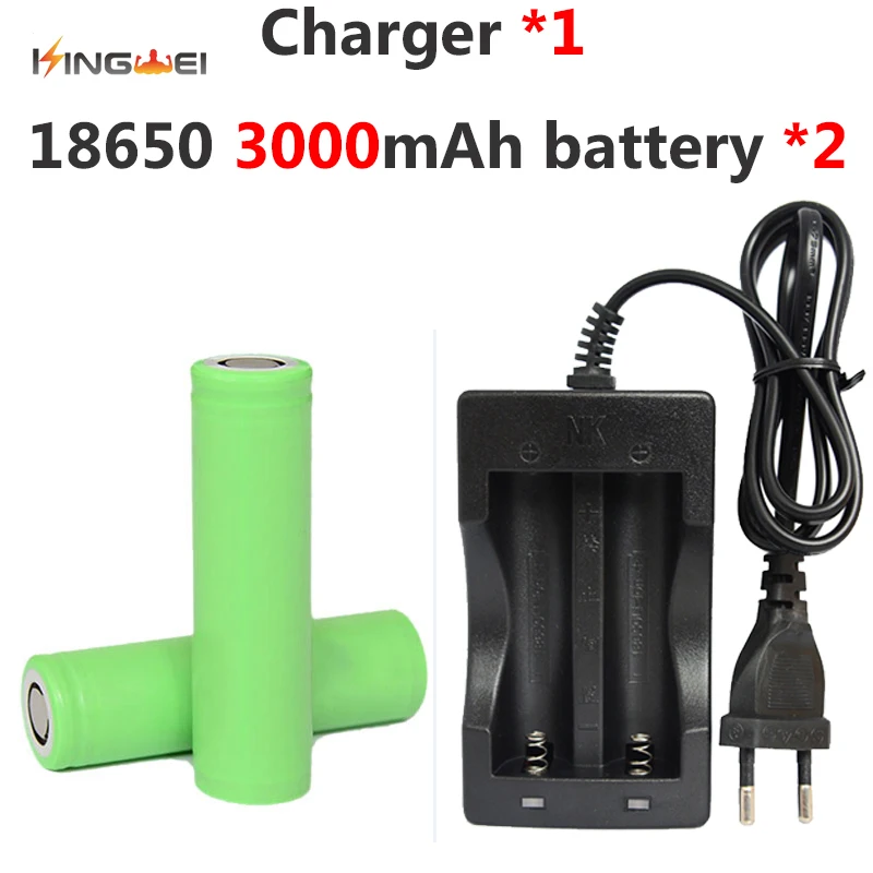 2x-Original-3000mah-For-Samsung-18650-Li-ion-Rechargeable-Battery-Green ...