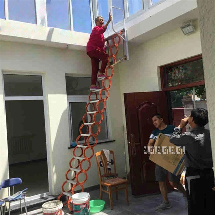 Household Tool Wall Hanging Retractable Staircase 2.5-3M Manual ...