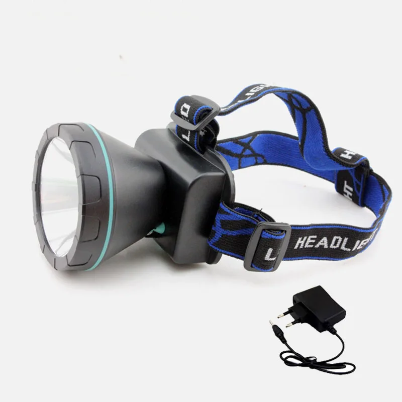 Powerful Led Mining Light headlamp Miner's rechargeable Battery head ...