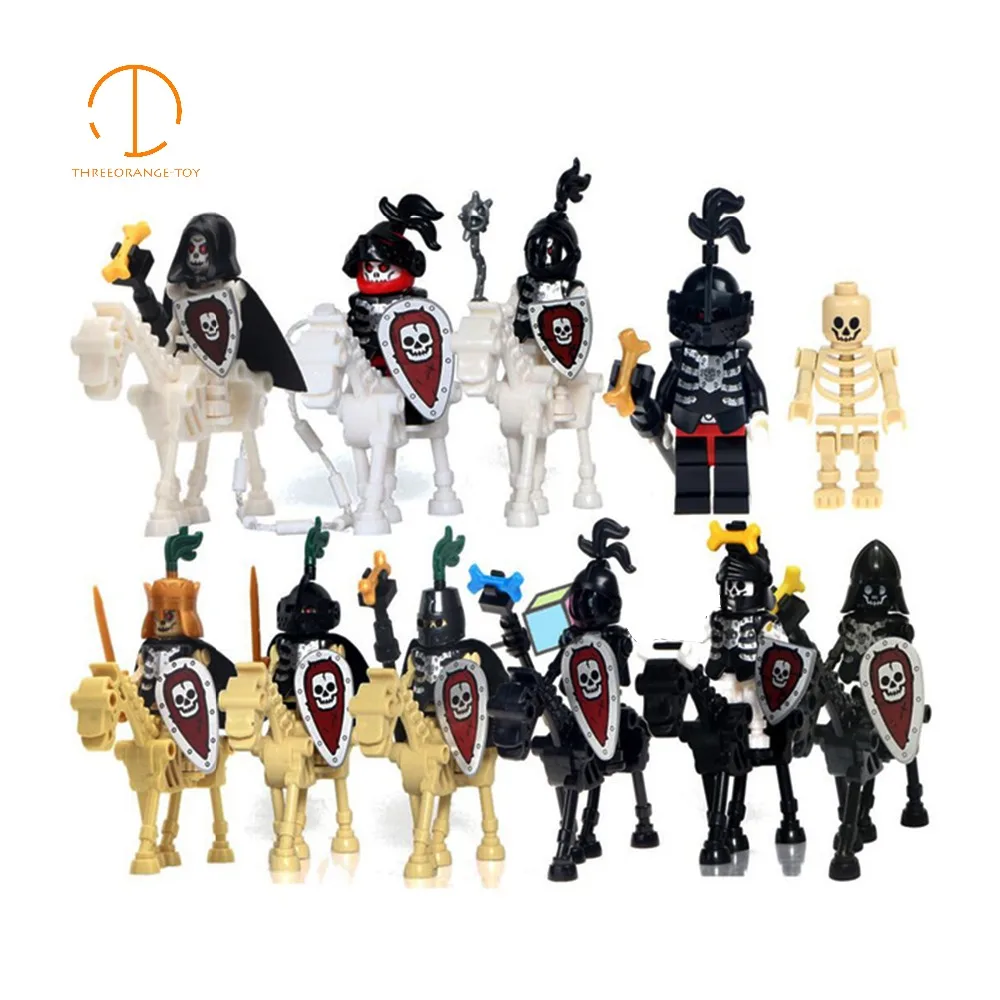 7 types Medieval Castle Skeleton Knights Skeleton Horses figures sets ...