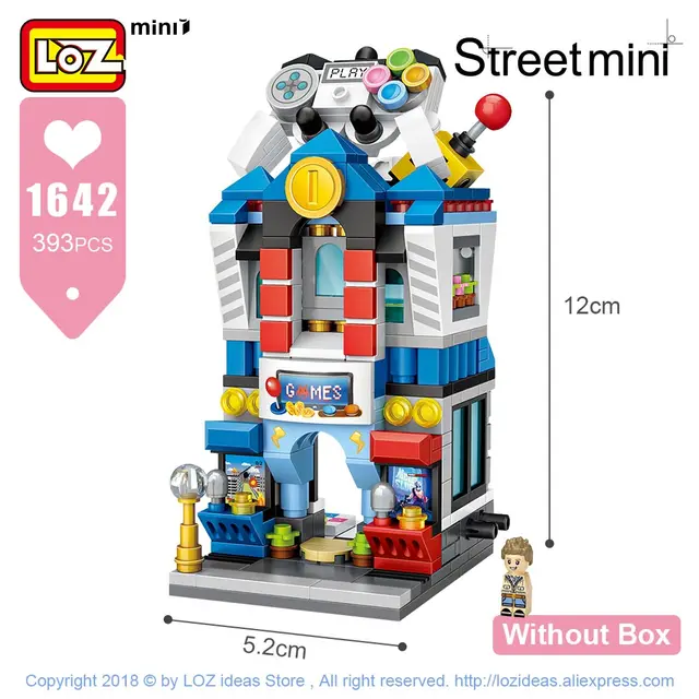 LOZ Mini Bricks City View Scene Mini Street Model Building Block Toys Gaming Room Candy Shop Toy ...