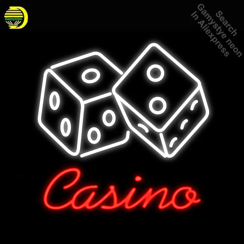 Neon Signs for Casino Dice Neon Light Sign Handcrafted Neon Bulbs sign ...