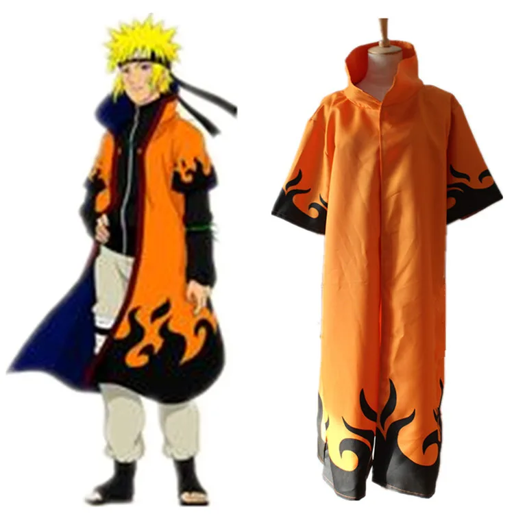 Naruto Uzumaki 6th Hokage Cloak Robe Anime Cosplay Costume +Track ...
