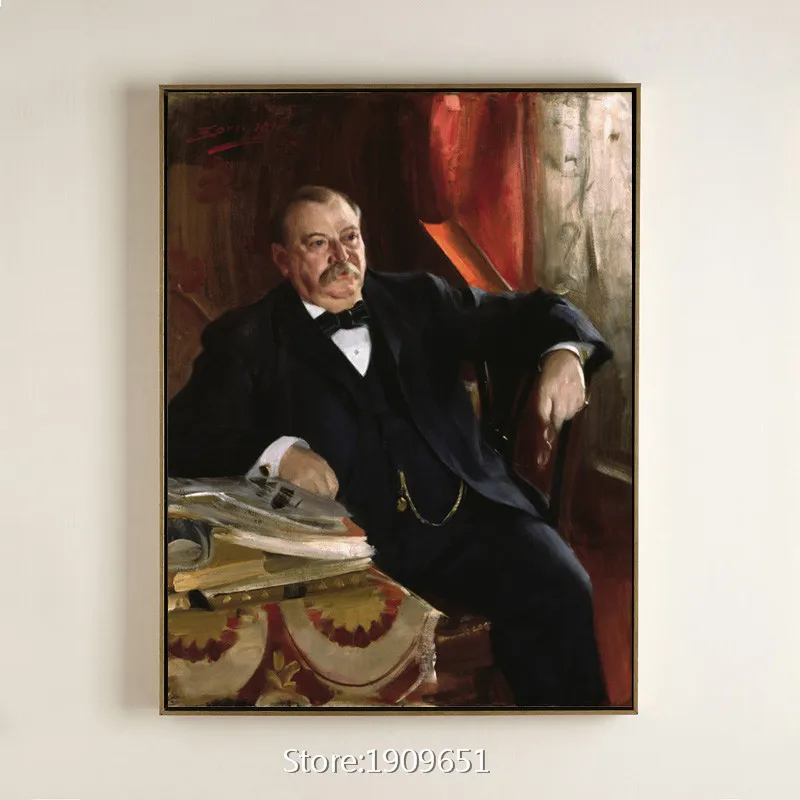 Handmade Oil Painting Classical Court People Black Suit Man Portrait ...