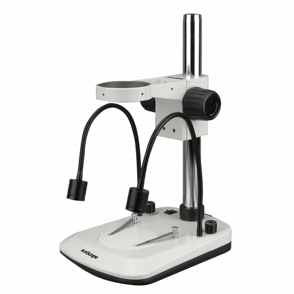 AmScope Supplies Microscope Table Stand With Built In Dual Gooseneck ...