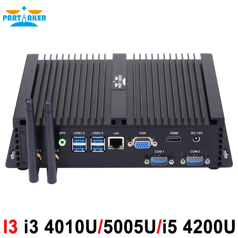 2 COM Industrial Rugged Mini PC Server with Intel Core i3 4010u 5005u ...