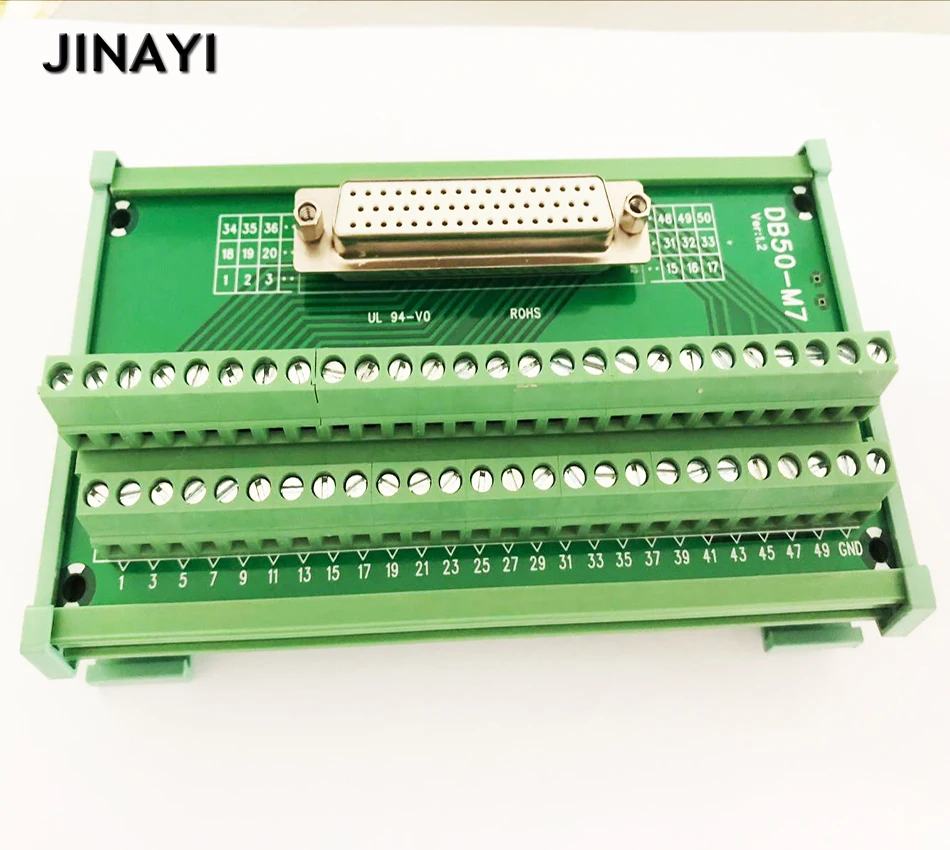 50 pins DB50 D SUB DR 50 ชายหญิงสัญญาณ Terminal PCB Breakout 3 แถวอะแดป ...