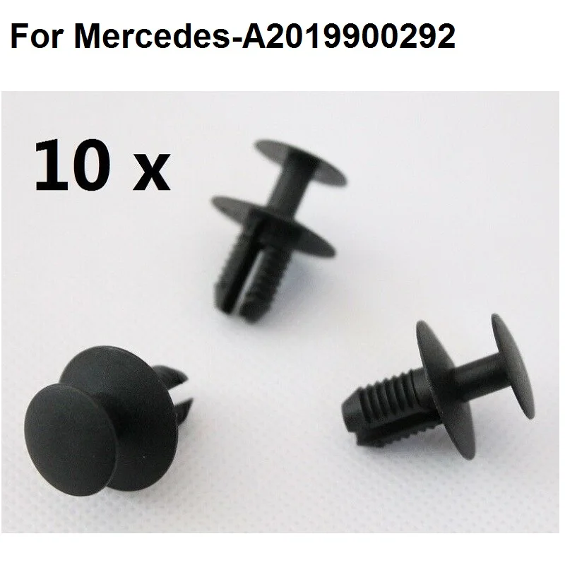10x 8mm For Mercedes Plastic Rivets Bumper Clips, Panels, Side Skirts ...