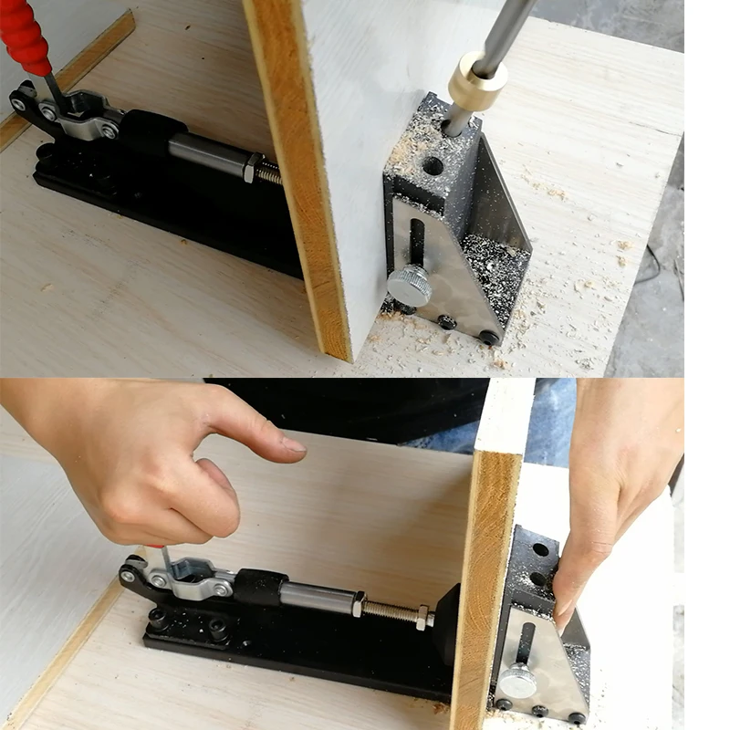 Woodworking Pocket Hole Jig System Guide Carpenter Kit Inclined Hole ...