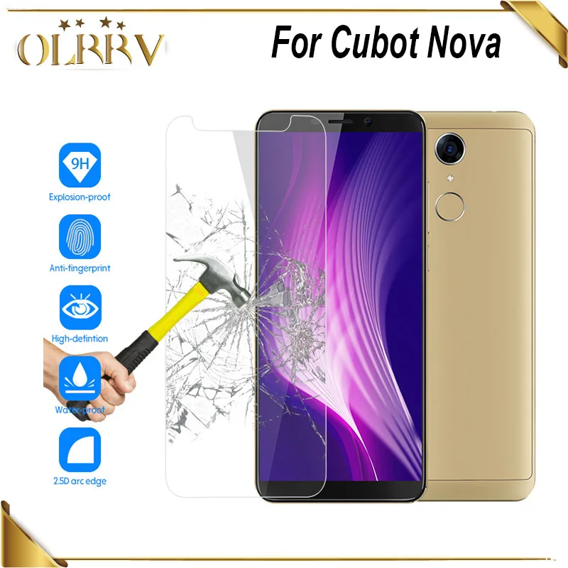 OLRRV For Cubot Nova Tempered Glass 5.5 inch Front Glass Screen ...
