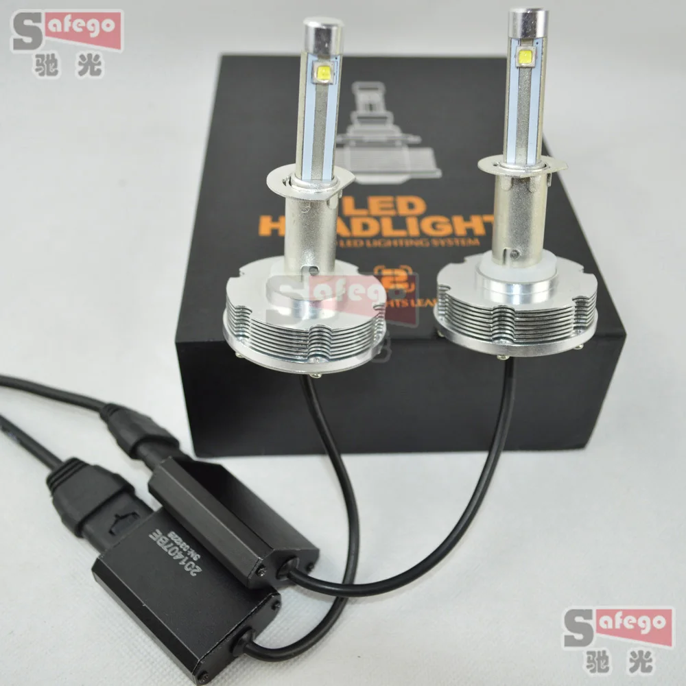 1 set Newest car headlight 2400LM 60w full set h1 led headlight bulbs 6000K white color led h1 ...