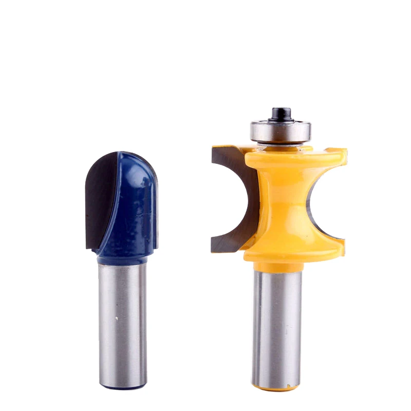 2 pc 1/2" Shank 1" Diameter Flute and Bead Match Joint Router Bit Set ...