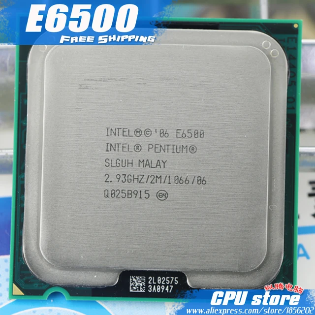 Intel Pentium E6500 CPU 2.93G Processor (2.93Ghz/ 2M /1066GHz) Socket ...