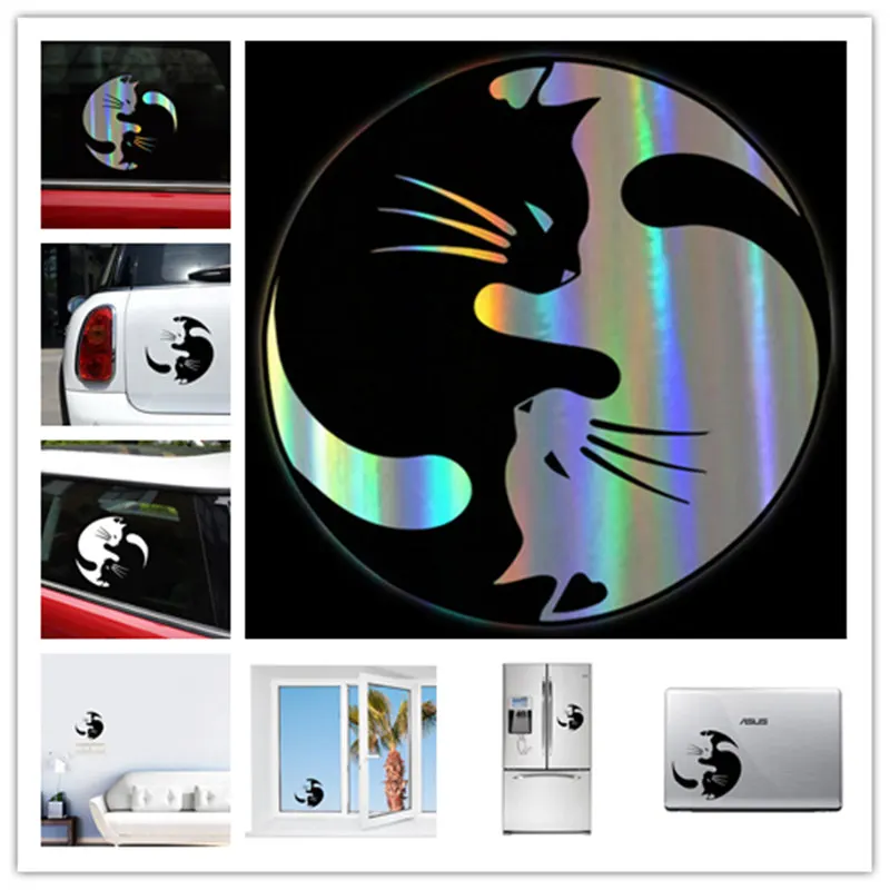 Cat Car Stickers Auto Bumper window laptop Wallpaper Wall fridge DIY ...
