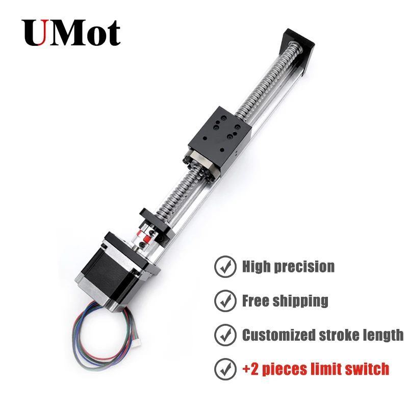 600mm stroke ball screw linear guide motion slide table linear rail for ...