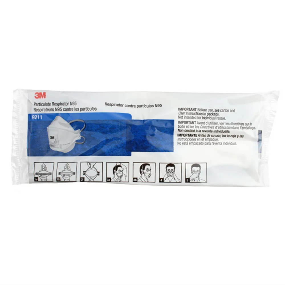 3M 9211 Protective N95 Dust Mask Anti-fog Haze PM2.5 Automobil Exhaust ...