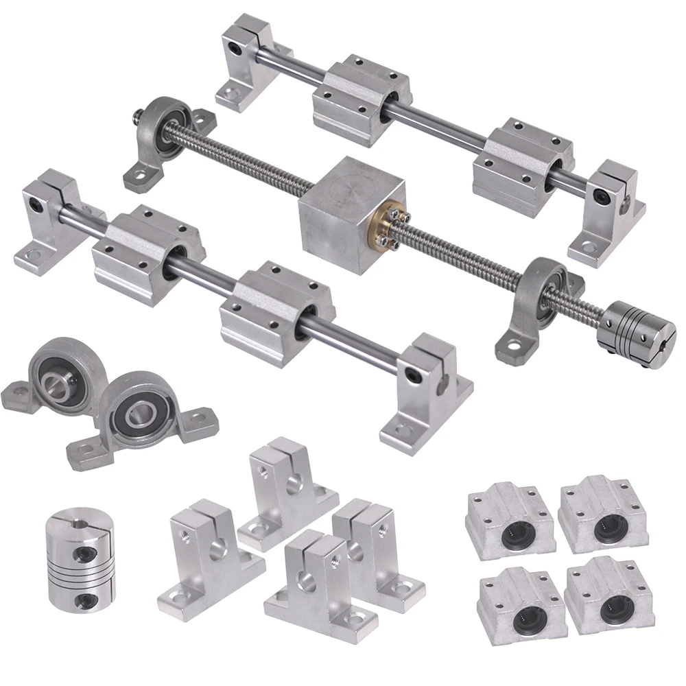 Power Transmission Products Horizontal Silver Dual Rail Guide Support ...