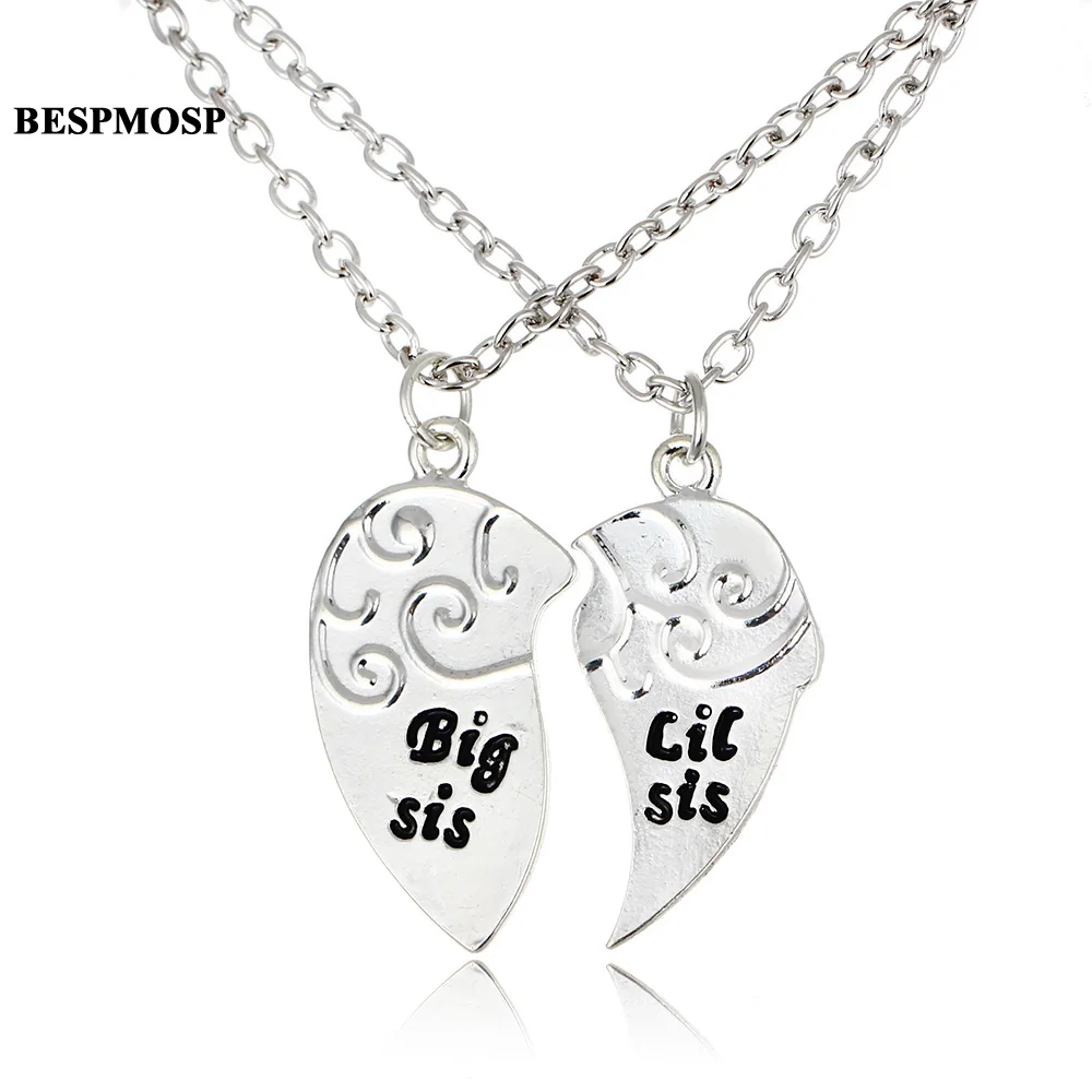 Bespmosp 24 pçs/lote atacado na moda "grande pequeno sis" coração ...