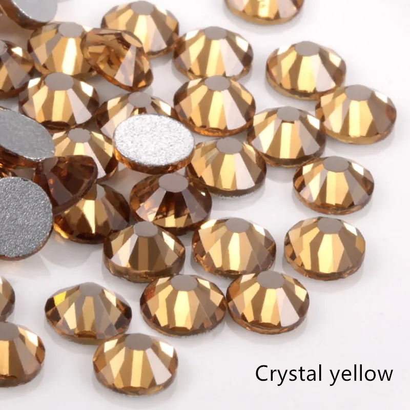 High-Quality-SS3-30-crystal-yellow-Rhinestones-glu-On-For-Clothes-Non ...