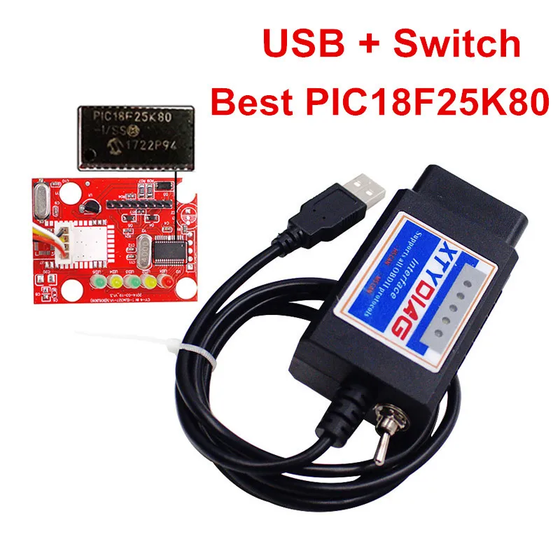 Aliexpress.com : Buy ELM327 USB HS MS Switch OBDII Scanner ELM 327 V1.5 ...