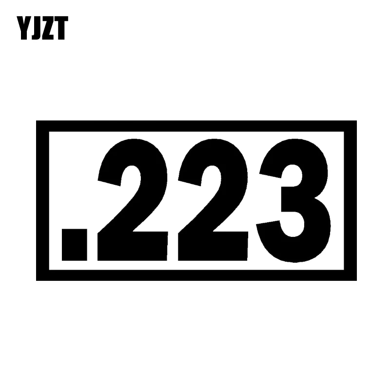 YJZT 14.9*7.4CM Mysterious .223 Gun Ammo Decoration Graphic Car Sticker ...