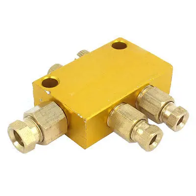 10mm x 8mm 2 Way Adjustable Hydraulic Oil Distributor Valve Manifold ...