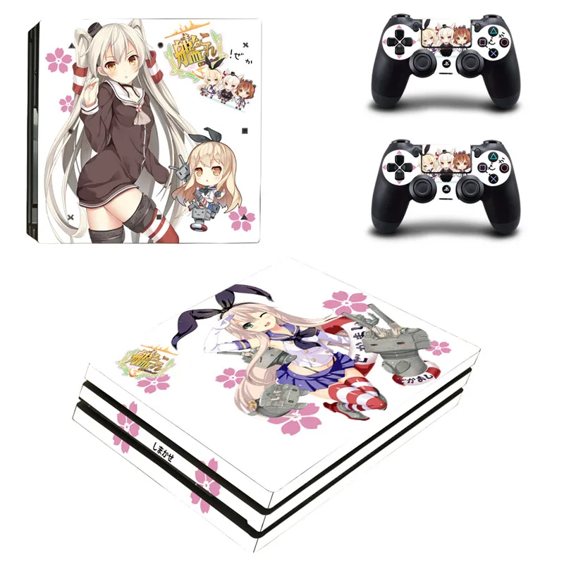 Kantai Collection Anime Cute Girl Skin Sticker for PS4 Pro Console and ...