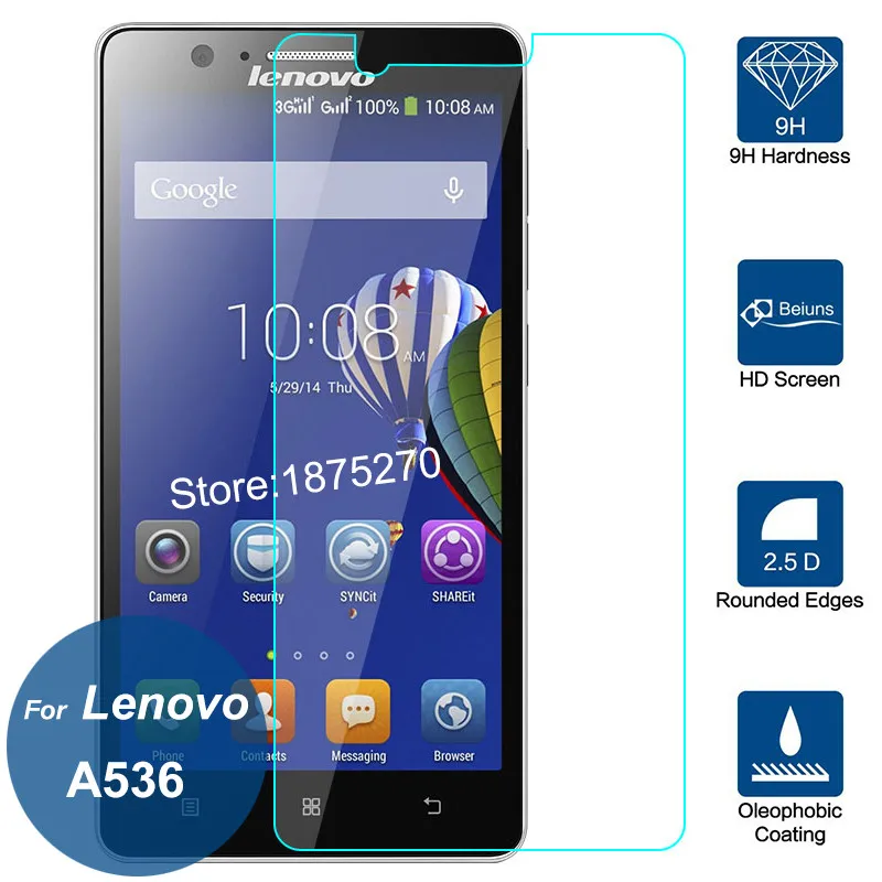 For Lenovo A536 Tempered Glass 2.5D 9H Screen Protector Safety ...