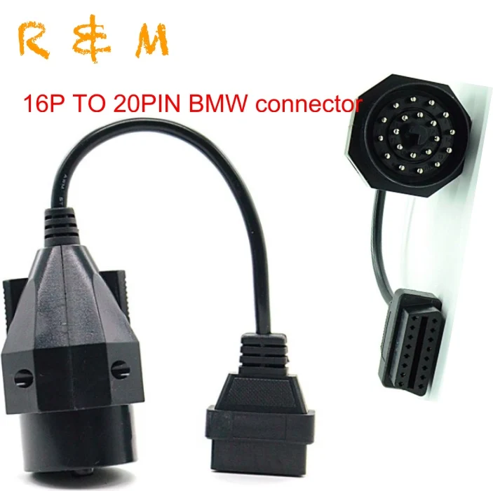 for BMW connector 20Pin OBD2 16P TO BWM 20PIN OBD OBD II Adapter for ...