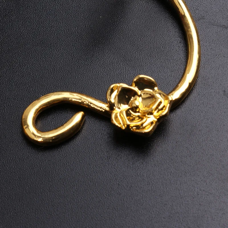 Женские серьги на клипсах в форме капельки в виде цветка розы из сплава ...