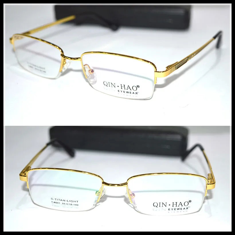 Real Picture Optical Custom Made Optical Lenses Titanium Alloy Semi Rim