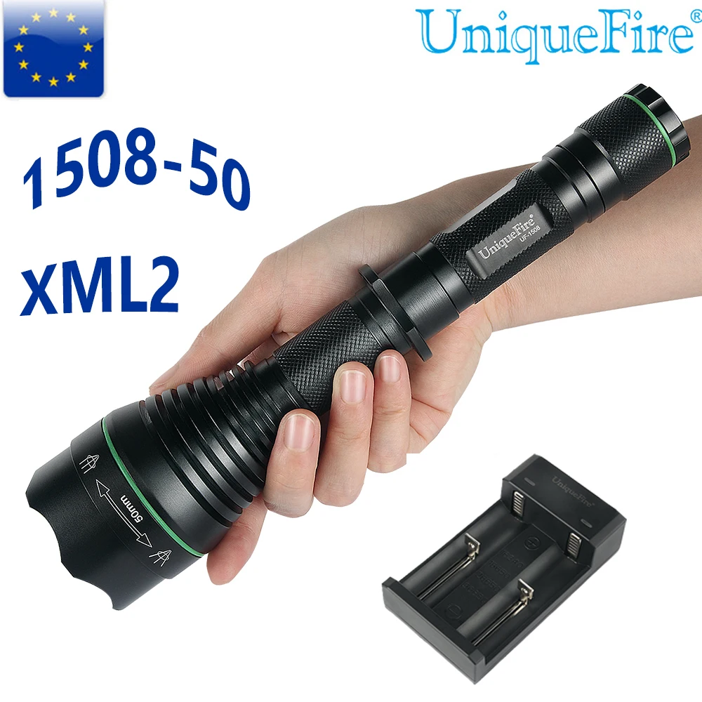 Bright Zoomable Adjustable Focus Light UniqueFire Flashlight 1508 T50 ...