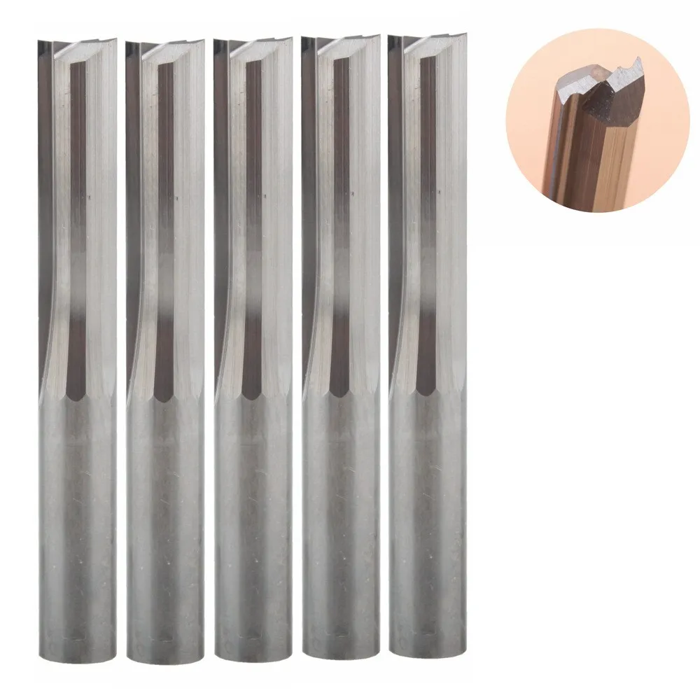 5pcs/lot 6*22MM Carbide Two/Double Flute Straight Slot Router Bit, CNC ...