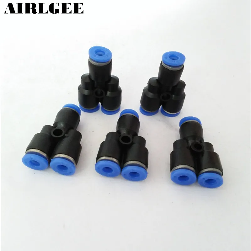 5 Pcs Pneumatic 4mm to 4mm Y Shaped Push in Connectors Quick Fittings PY4