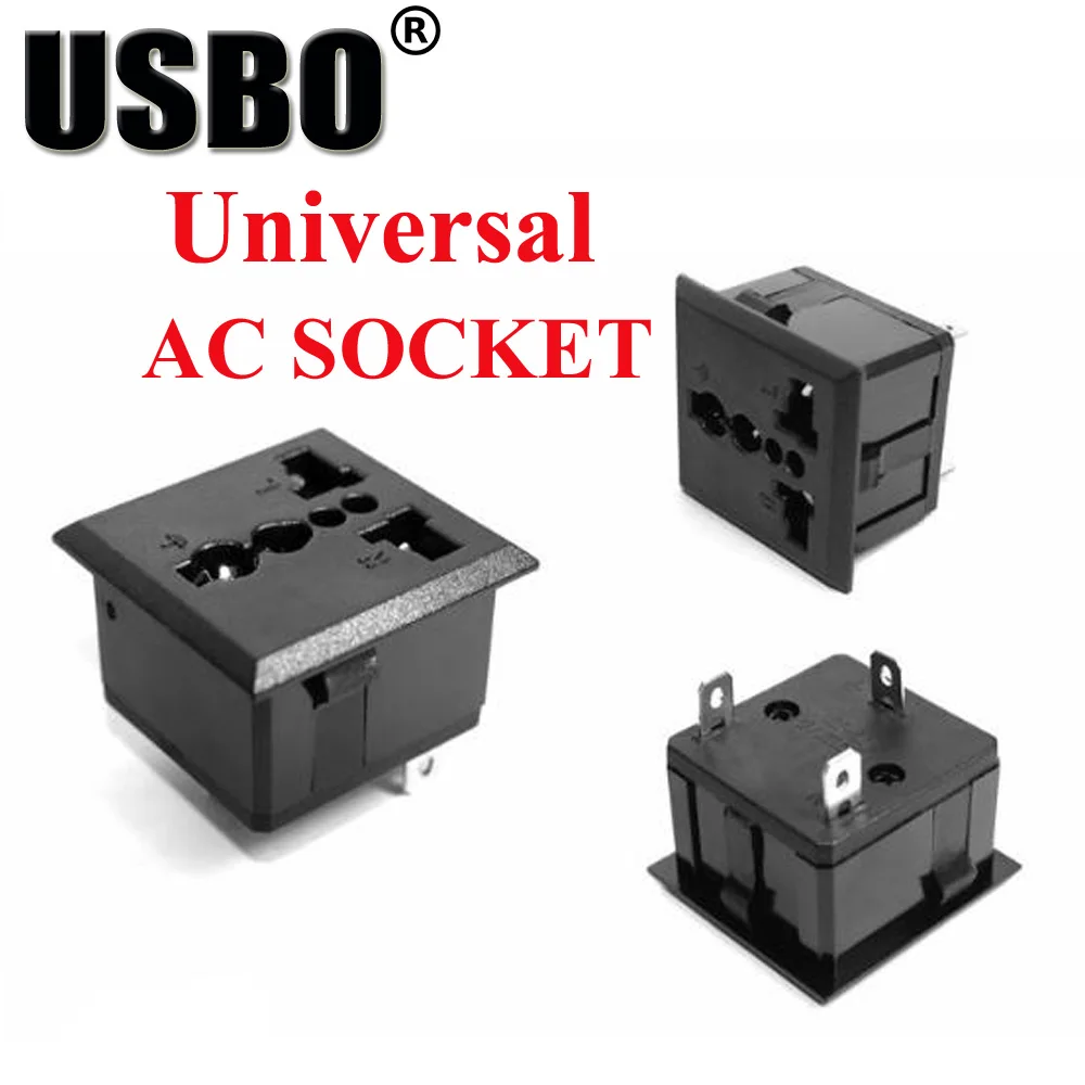 Supply Black embedded industrial outlet Multifunction output socket ...