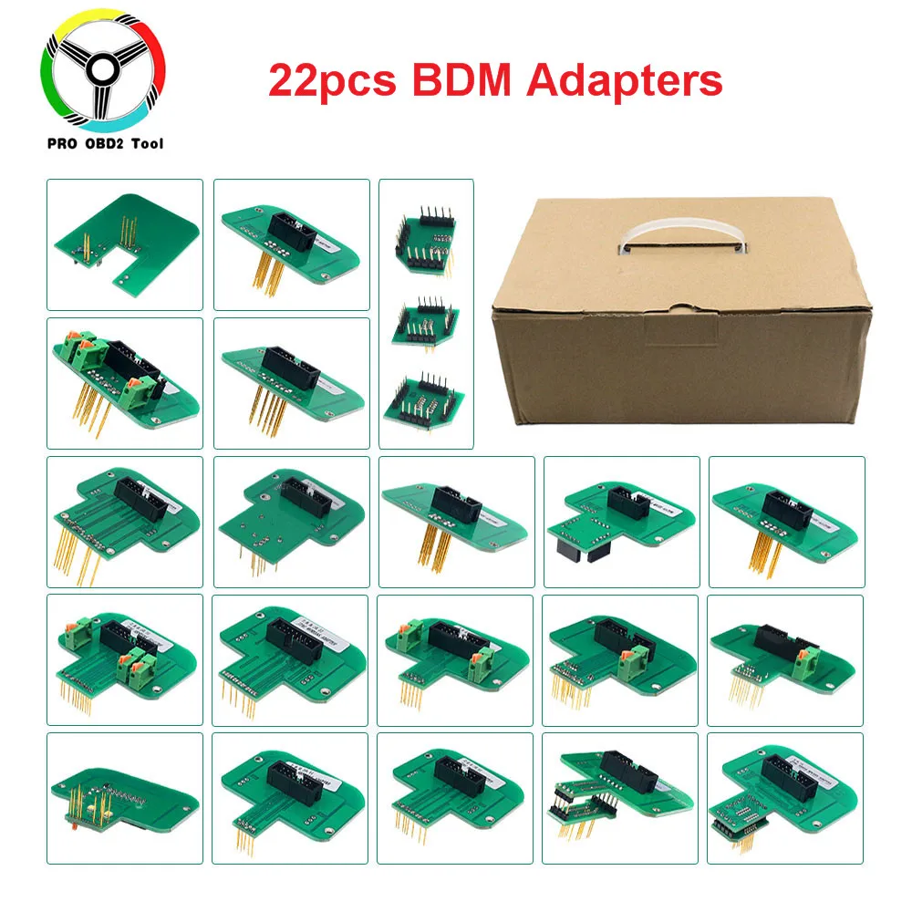22pcs BDM Adapters Full Set BDM Frame for KTAG KESS FGTECH BDM100 Probe ...