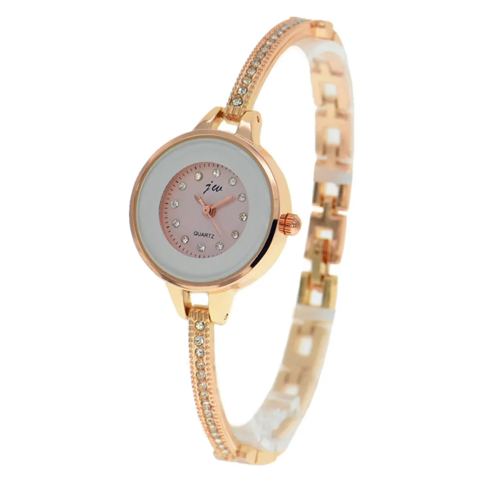 Jw Reloj de pulsera fino con diamantes de imitación para mujer, pulsera ...