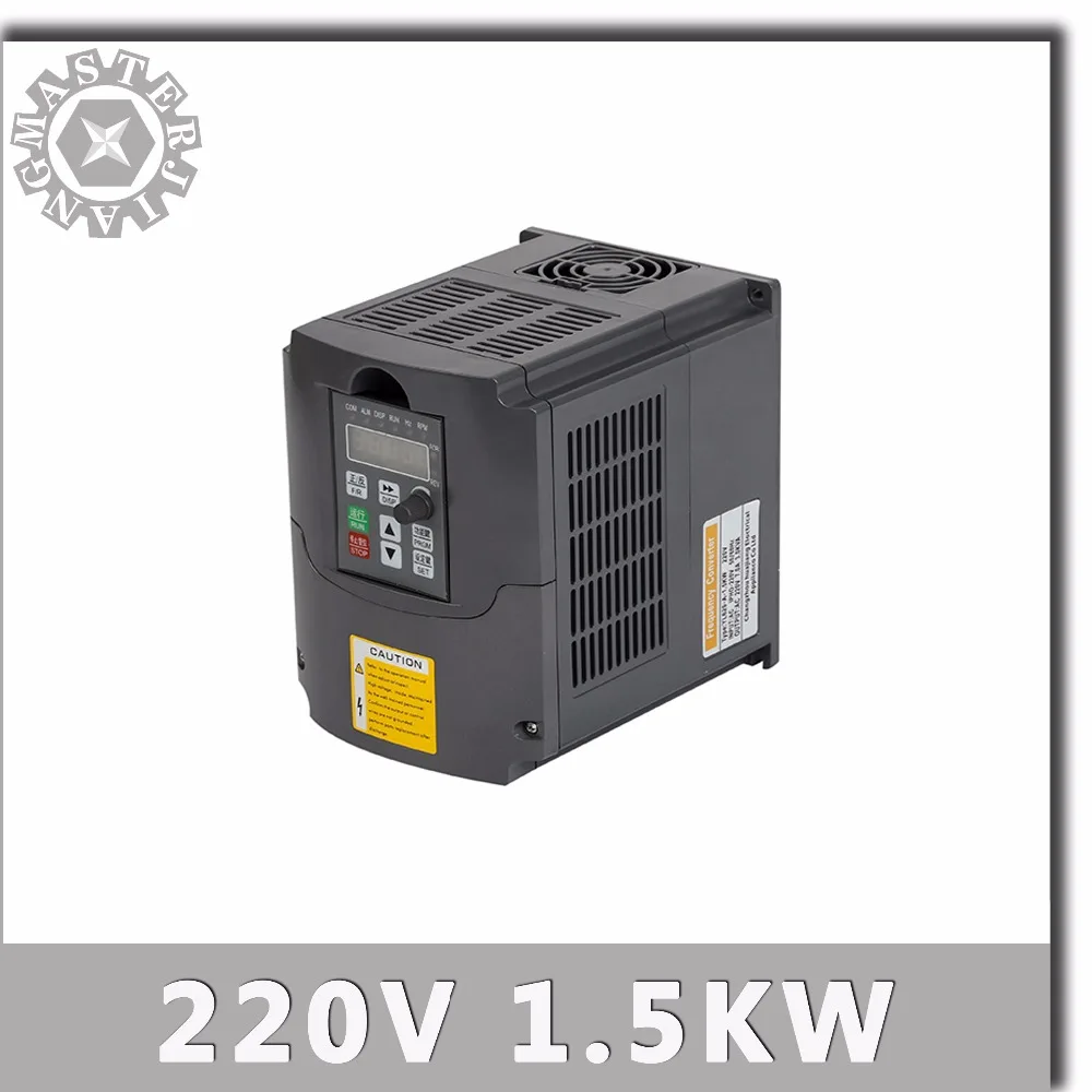220v 1.5KW Inverter 1500W VFD Spindle Converter 220V 1.5kw Frequency ...